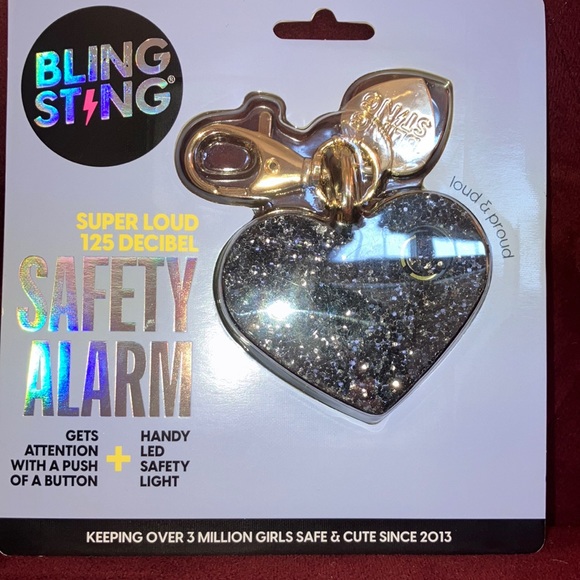 Bling Sting | Other | Nwt Bling Sting Black Glitter Heart Key Chain ...